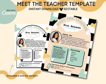 Meet the Teacher Classroom Printable Template, Teacher Intro, Magical ...