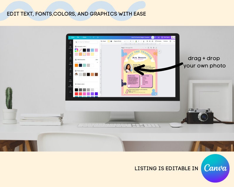 Meet the Teacher Classroom Printable Template, Teacher Intro, Magical ...