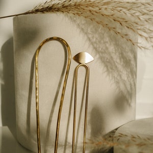 Hammered Hair Fork Metal Hair Pin Basic Pins Everyday Hair Accessories ...