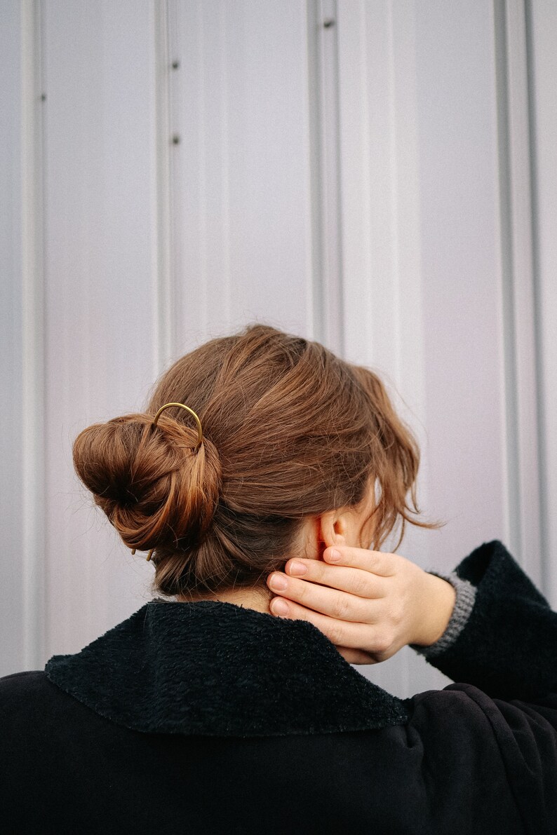 Hammered Hair Fork Metal Hair Pin Basic Pins Everyday Hair - Etsy