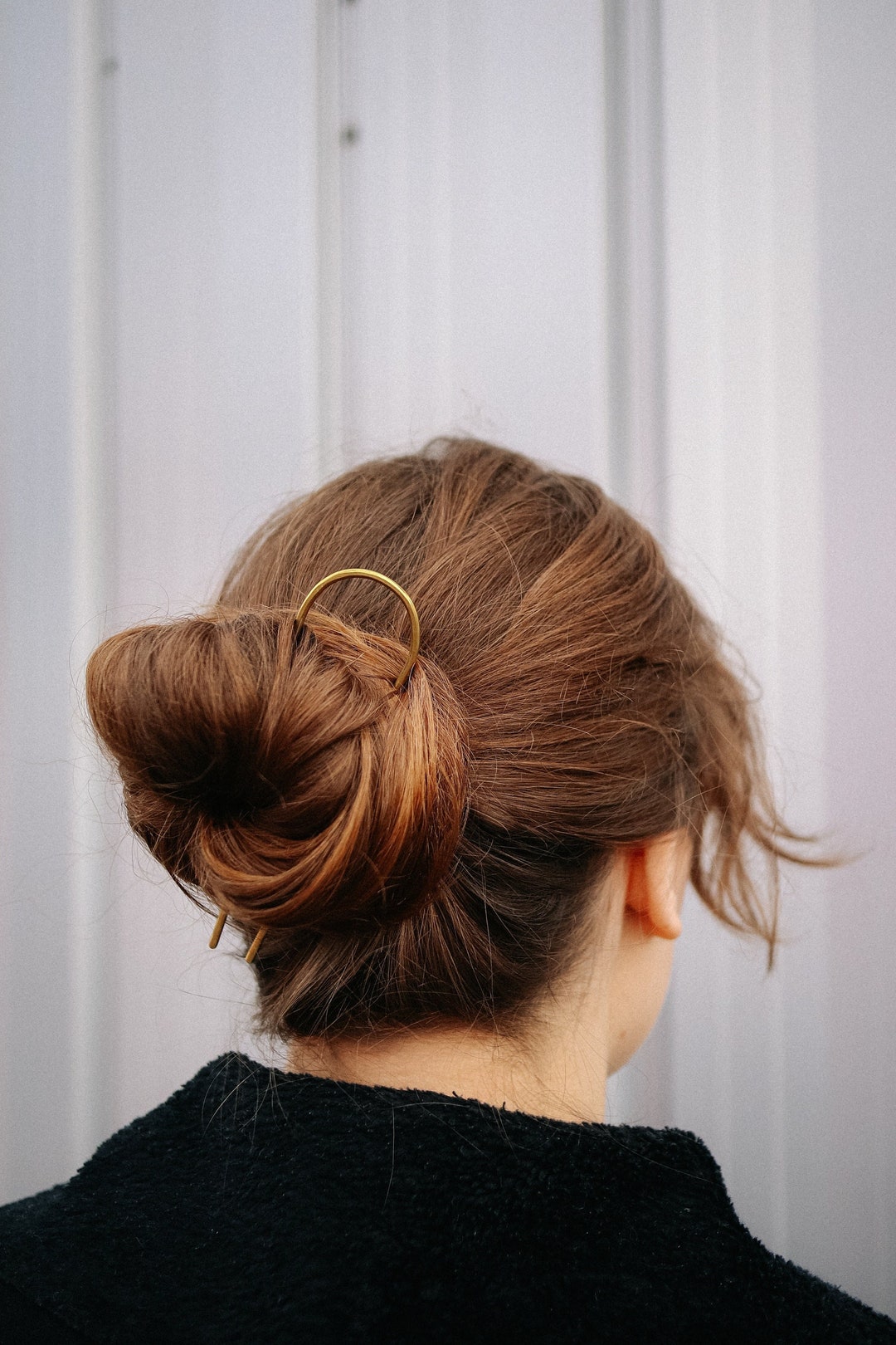 Hammered Hair Fork Metal Hair Pin Basic Pins Everyday Hair - Etsy