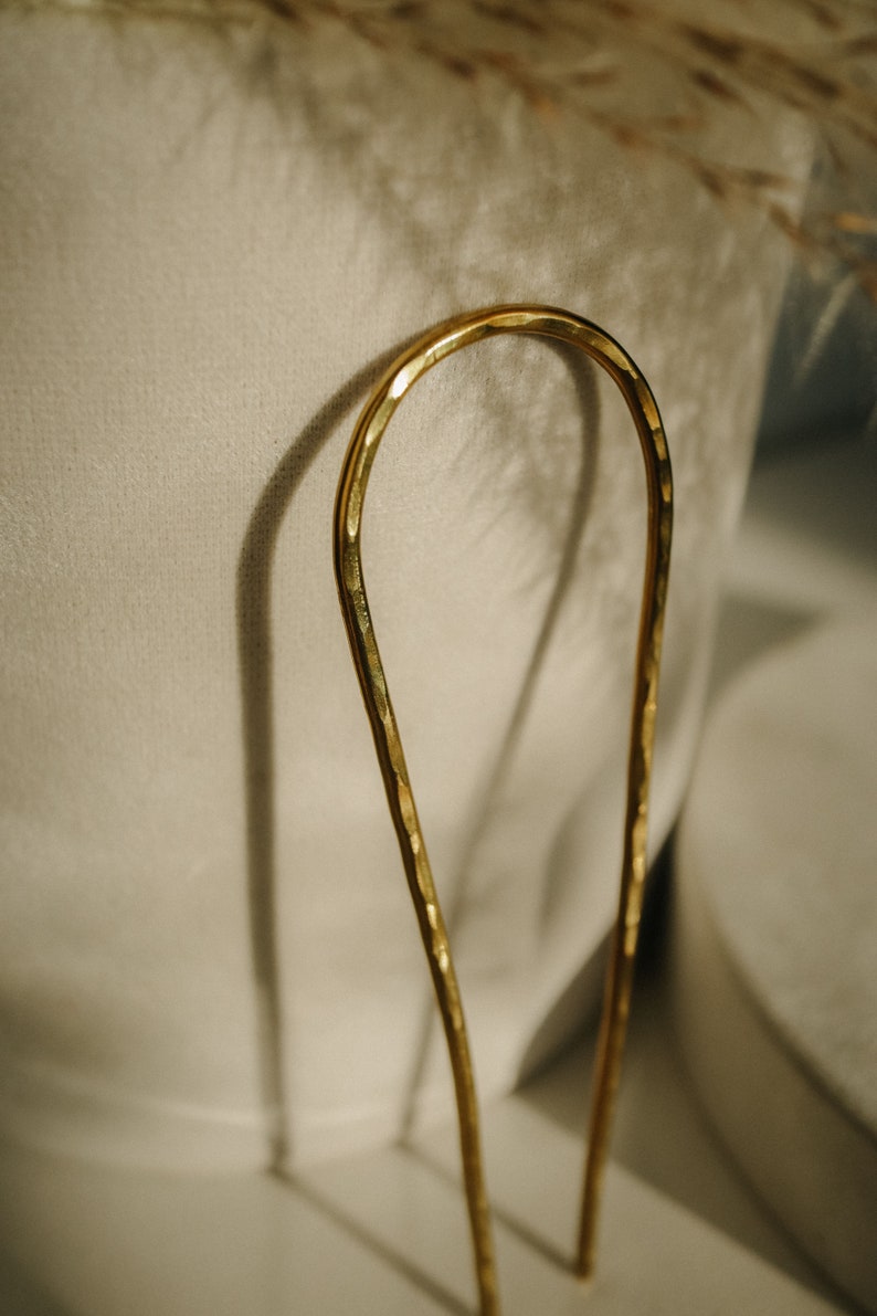 Hammered Hair Fork Metal Hair Pin Basic Pins Everyday Hair - Etsy