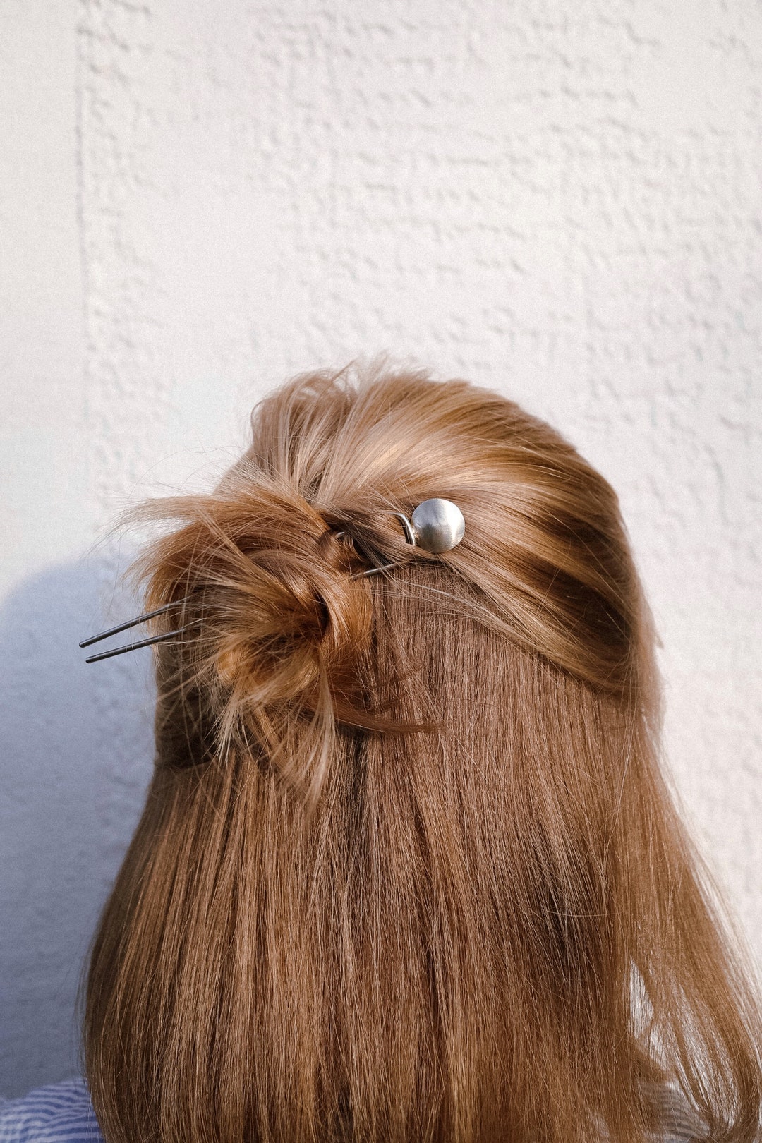 Dome Hair Fork 5 Hair Pin Metal Hair Jewelry Minimalist - Etsy