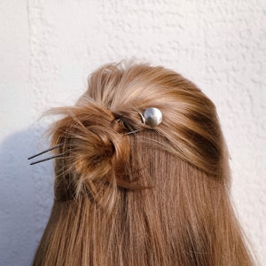 Dome Hair Fork 5 Hair Pin Metal Hair Jewelry Minimalist - Etsy