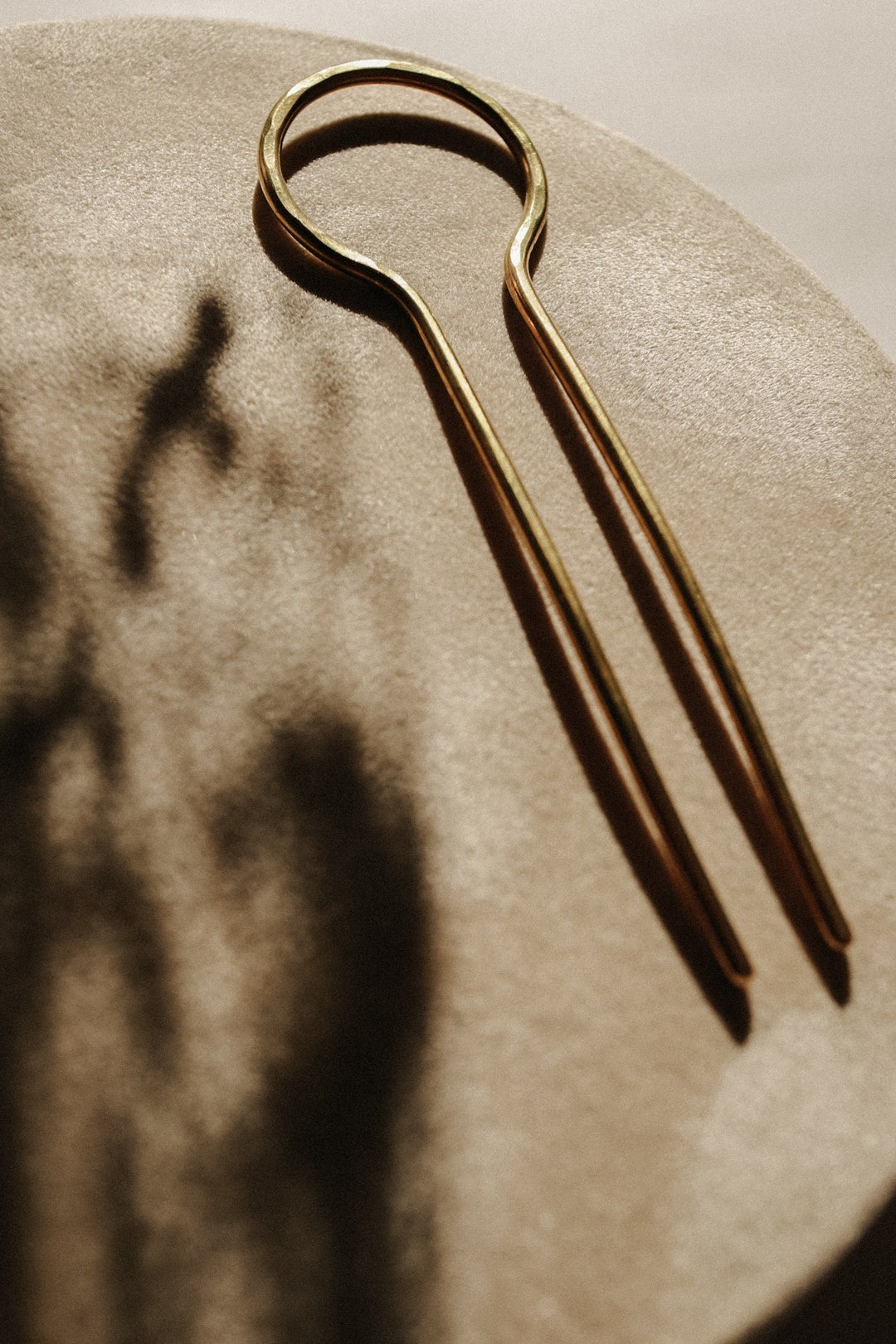Circle Hair Pin Hammered Hair Fork Metal Hair Accessories - Etsy