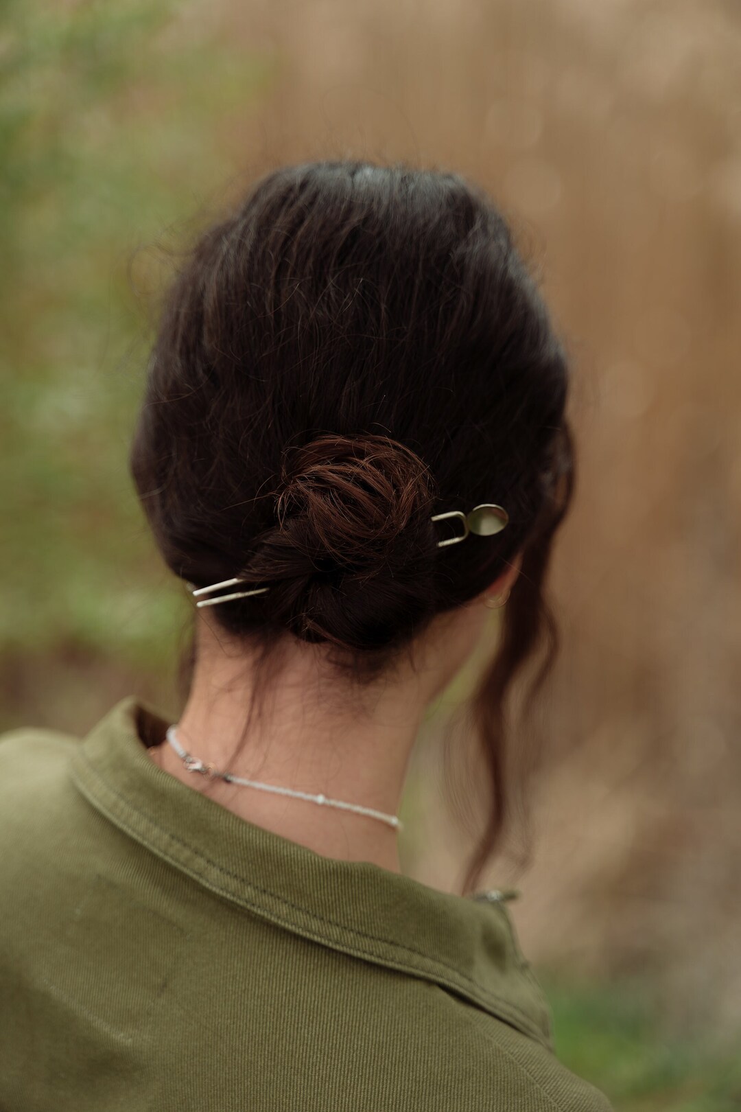 Dome Hair Fork 5 Hair Pin Metal Hair Jewelry Minimalist - Etsy