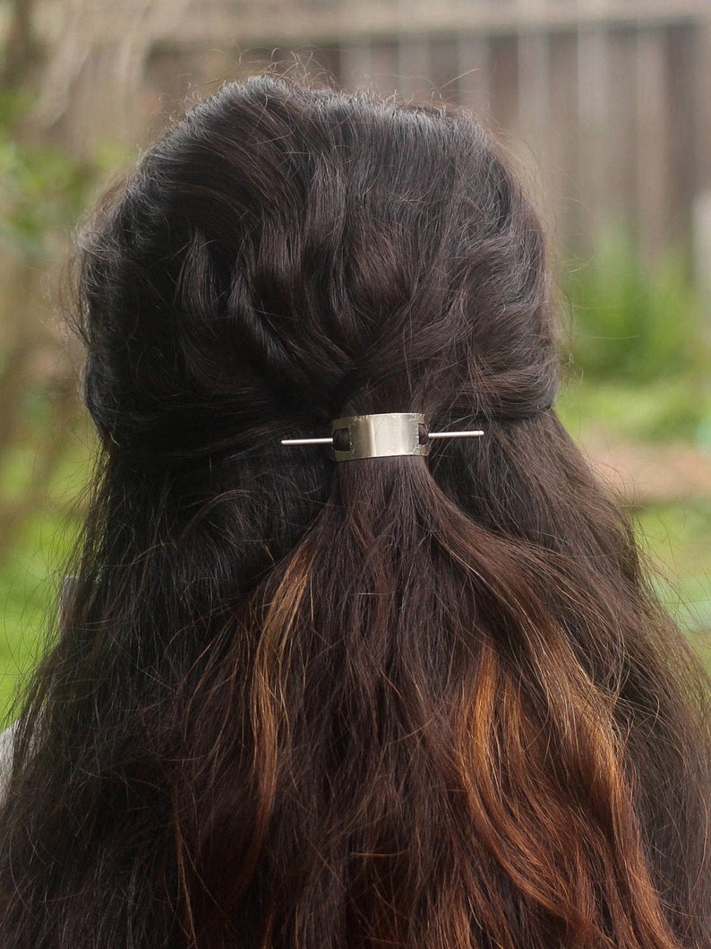Minimalist Hair Cuff Hair Slide Golden Bun Holder Brass Hair Clip Metal ...