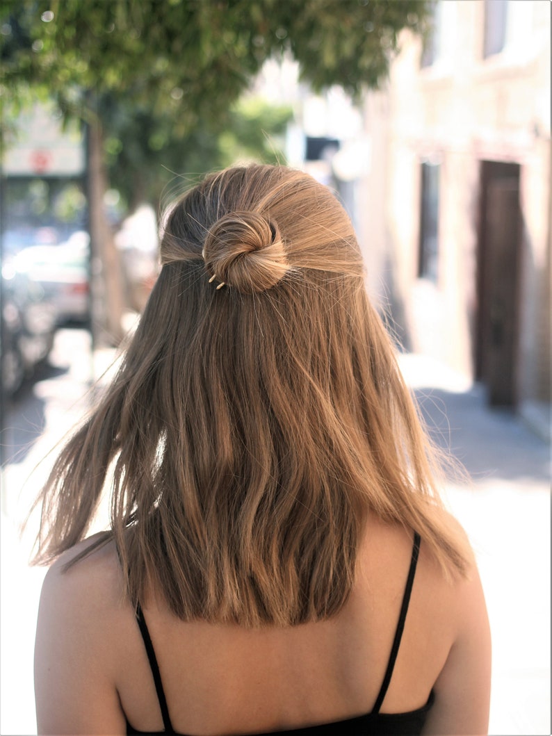 Hammered Hair Fork Metal Hair Pin Basic Pins Everyday Hair - Etsy