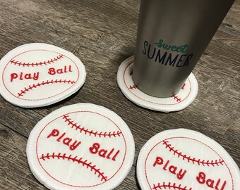 Baseball coaster | Etsy