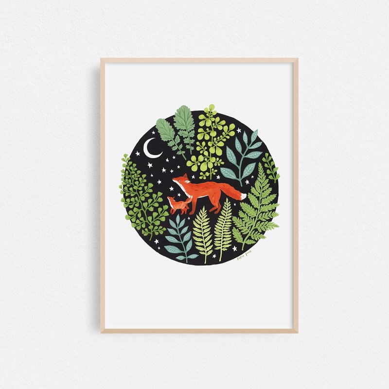Fox Print - Etsy