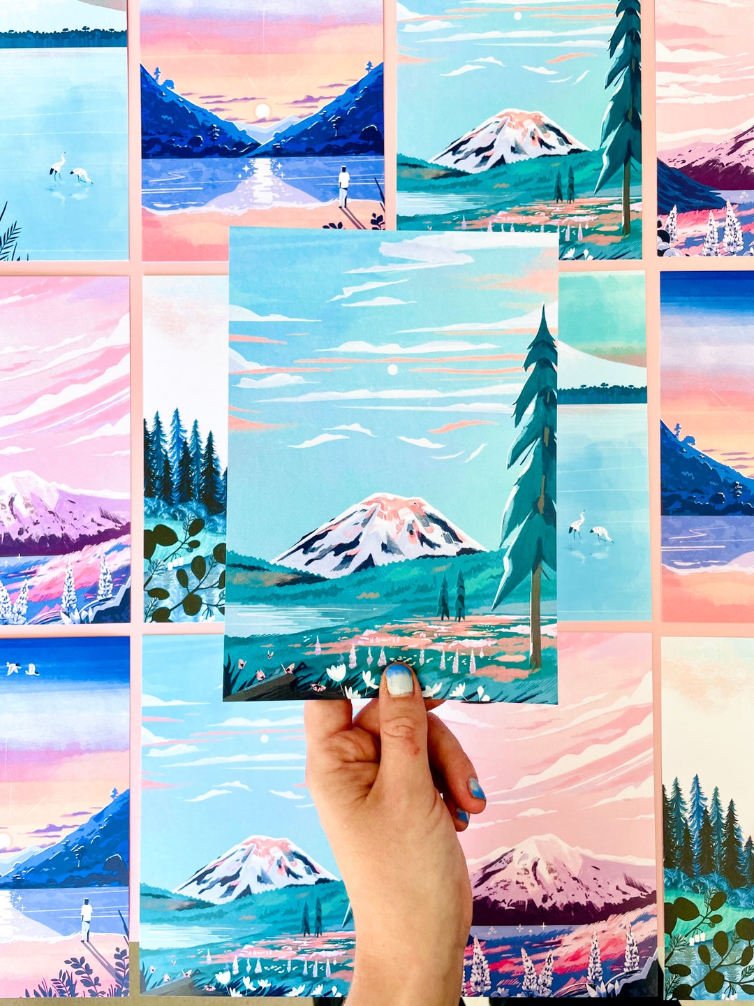 Large Mountain Postcards, Pack of 5 Large Papio Press Postcards With ...