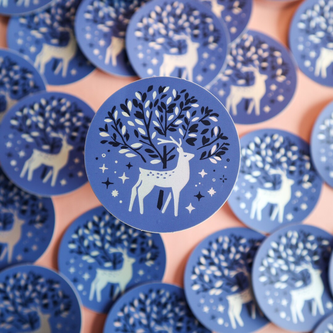 Stag & Tree Sticker, Car Laptop Decal - Etsy