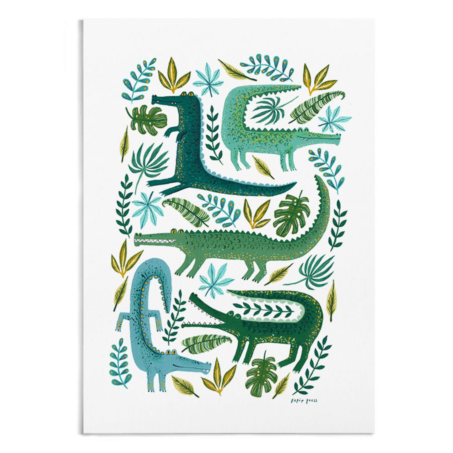 Crocodile Garden Animal Poster Housewarming Gift A4 or A3 - Etsy