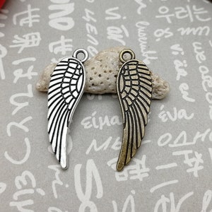 20/100 Pieces Metal Wing Feather Pendant Necklace Earring 20/100 Pieces Metal Wing Feather Pendant Necklace Earring