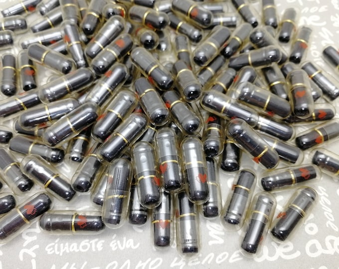 Clear Color Heart Wish Message Pill Capsule Charm With Mix Color Blank ...