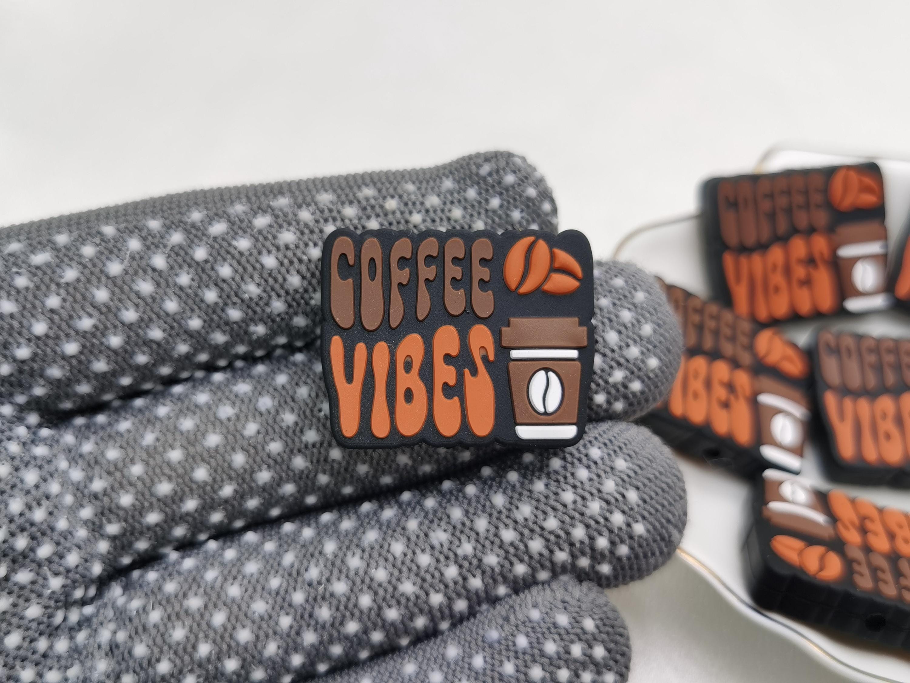 Silicone Bead Coffee Vibes Bean Cup Focal Bead DIY Charm Pen Finding ...