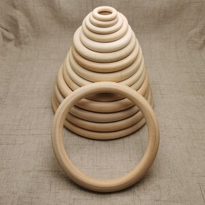 Natural Wood Round Ring Circle Hoop 2.5/3/4/5/6/7/8/9/10/11/12/13/14 ...