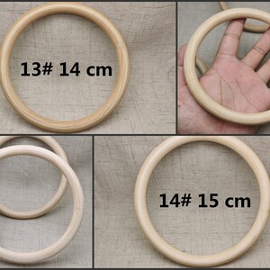 Natural Wood Round Ring Circle Hoop 2.5/3/4/5/6/7/8/9/10/11/12/13/14 ...
