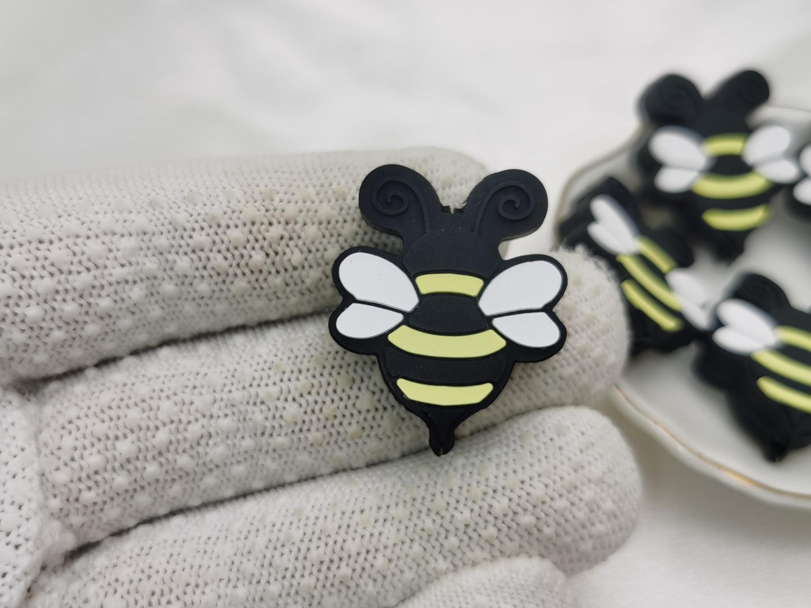 Silicone Bead Honeybee Honey Bee Hornet Focal Bead DIY Charm Pen ...