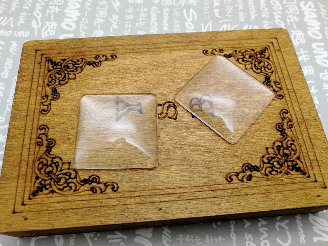 30mm Width Square Shape Clear Glass Cabochon Charm , Flat Back ...