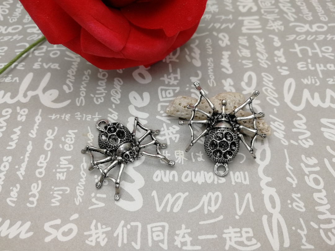 6/20 Pieces Metal Spider Web Spiderweb Insect Pendant Necklace Earring ...