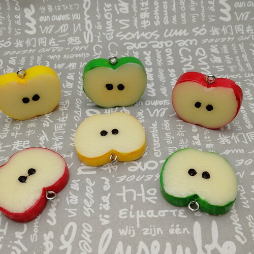 FRUIT GLASS BOTTLE Charms Mini Fruit Pendants Jewelry Creation | Etsy