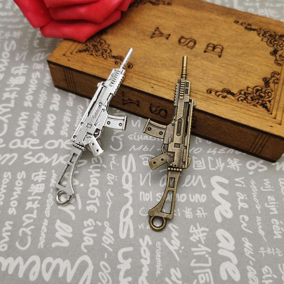 6/20 Pieces Metal Rifle Gun Shotgun Pendant Necklace Earring Keychain ...