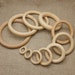 Natural Wood Round Ring Circle Hoop 2.5/3/4/5/6/7/8/9/10/11/12/13/14 ...