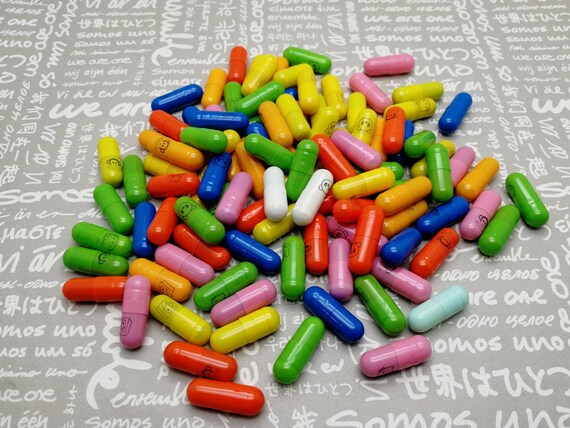 Kawaii happy secret love note pill bead charm AP53 100pcs 20x6mm ...