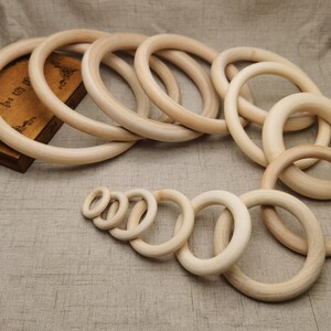 Natural Wood Round Ring Circle Hoop 2.5/3/4/5/6/7/8/9/10/11/12/13/14 ...