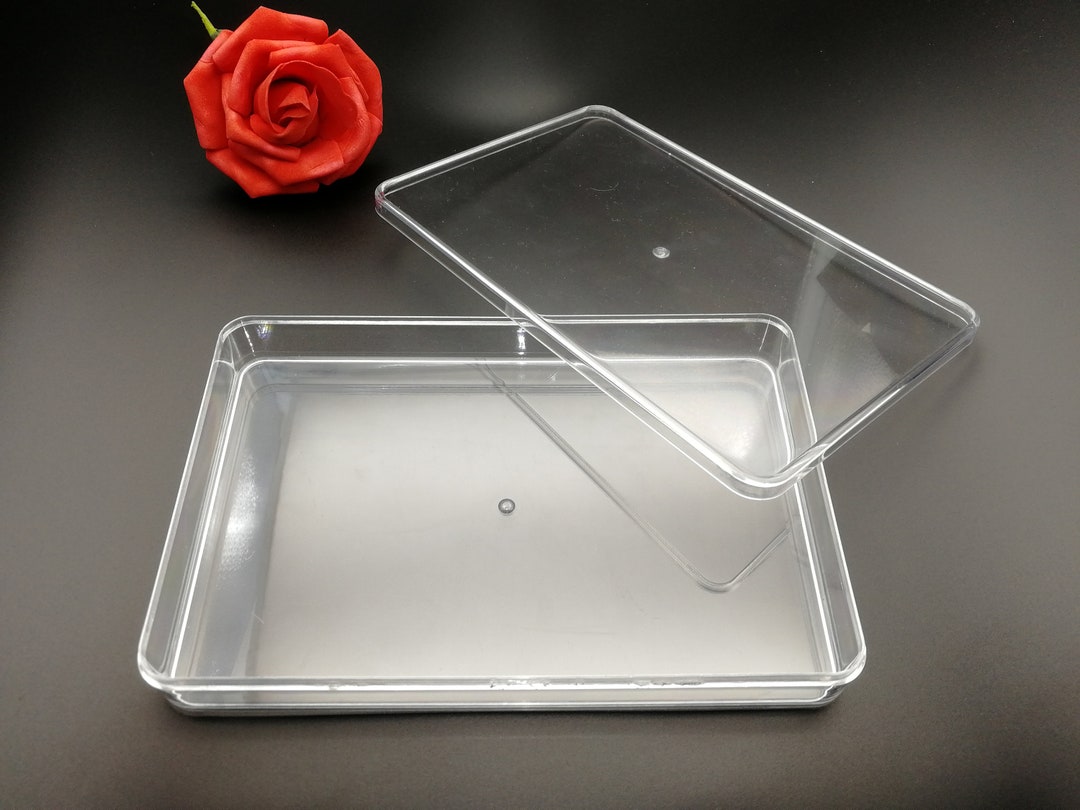 2 Pieces 183x120x26 Mm Rectangle Shape Clear PS Plastic Box , Jewelry ...