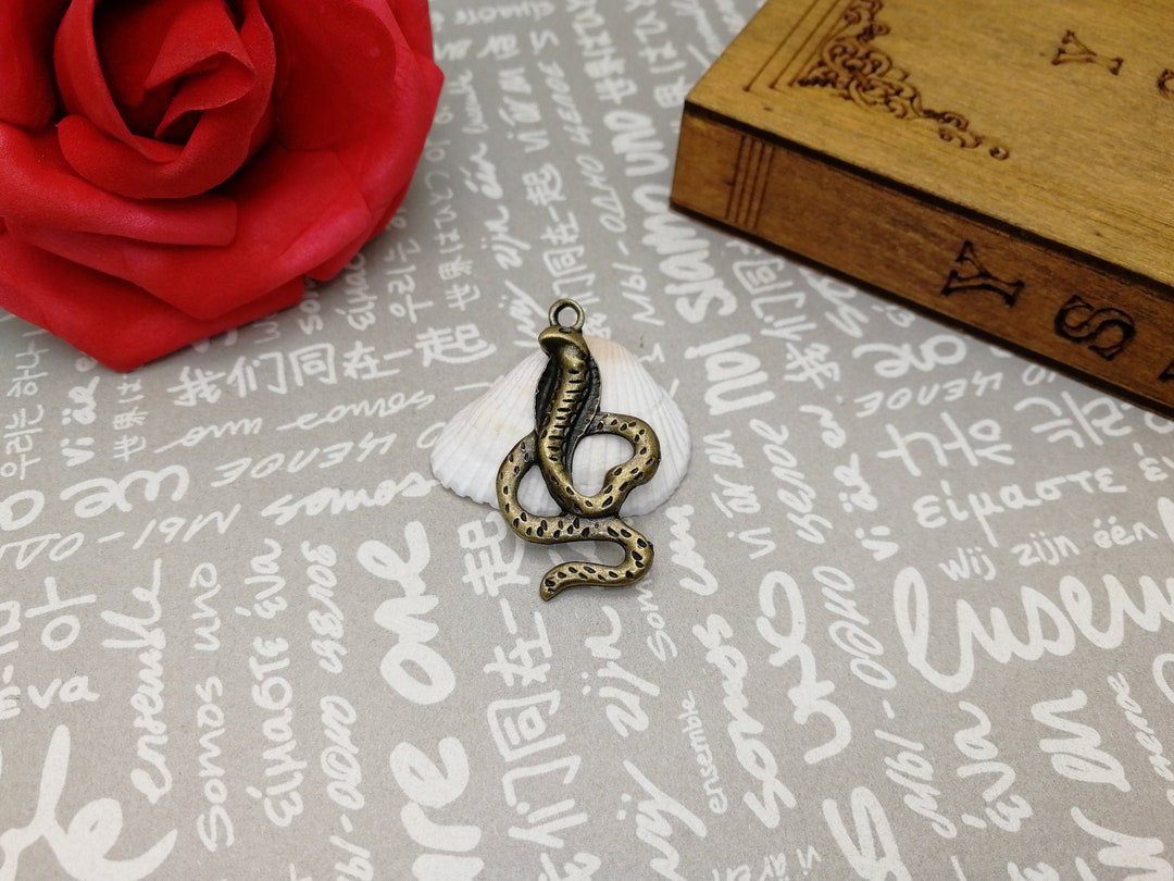 6/20 Pieces Metal Snake Cobra Viper Serpent Pendant Necklace Earring ...
