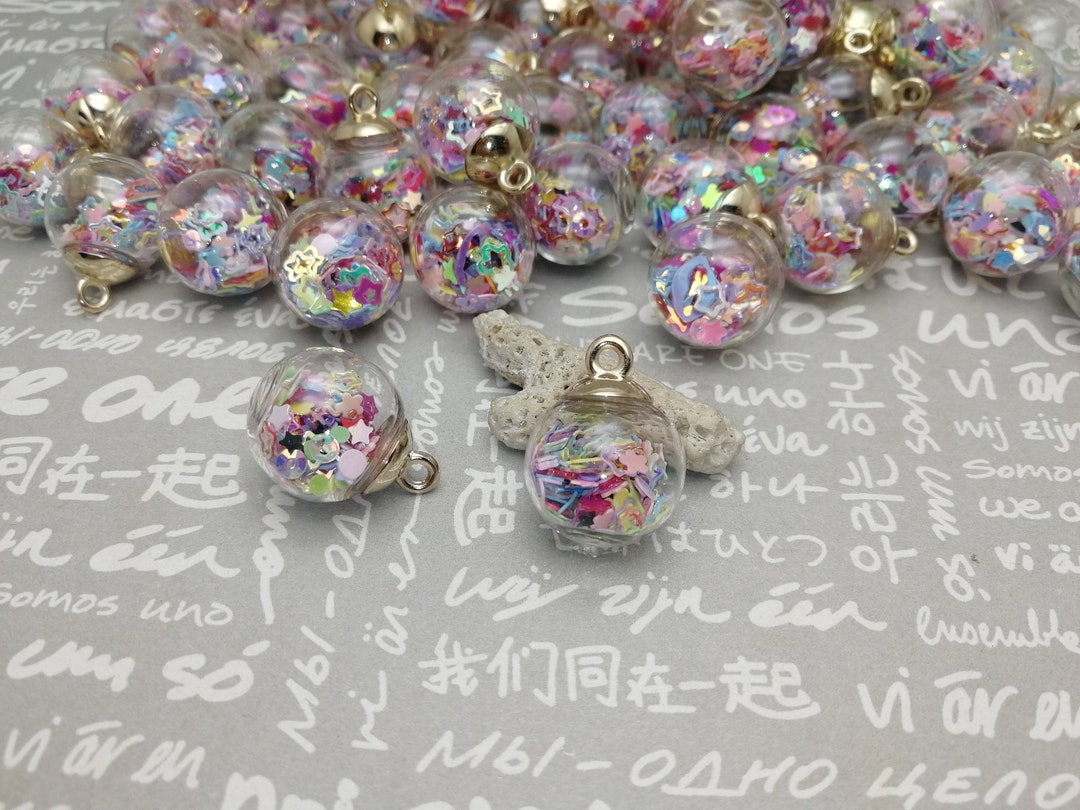 6/20 Pieces Clear Glass Globe Ball Pendant Bubble Earring - Etsy