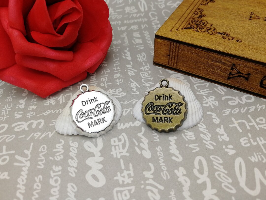 6/20 Pieces Metal Coca Cola Drink Bottle Cap Pendant Necklace Earring ...