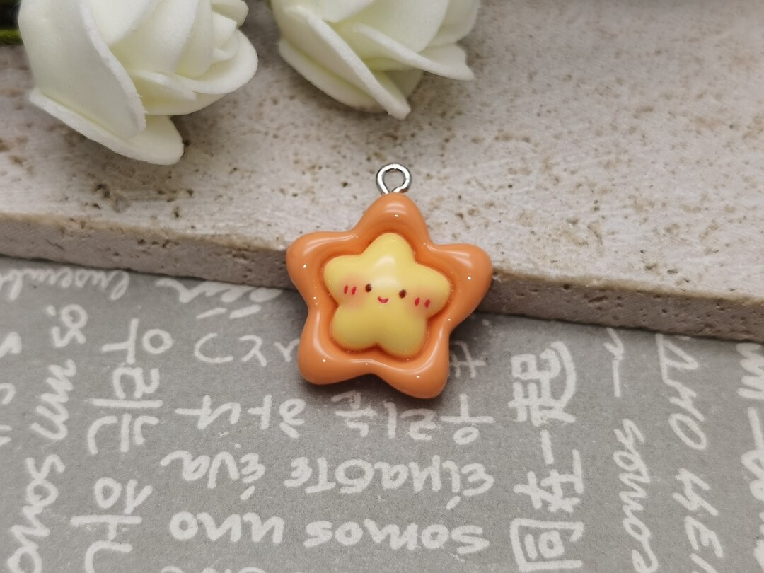 6/20 Pieces Plastic Pentagram Star Pendant Charm , Resin Handmade ...