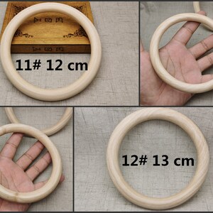 Natural Wood Round Ring Circle Hoop 2.5/3/4/5/6/7/8/9/10/11/12/13/14 ...