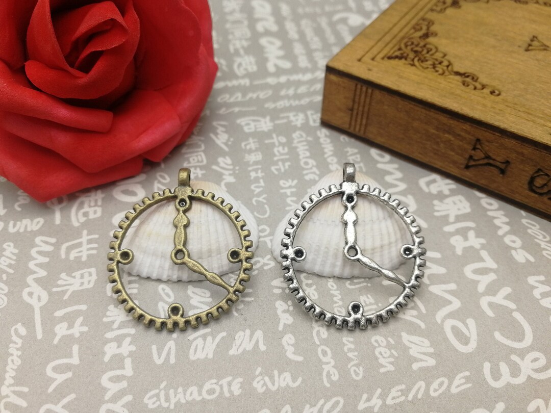 6/20 Pieces Metal Clock Watch Timepiece Pendant Necklace Earring ...