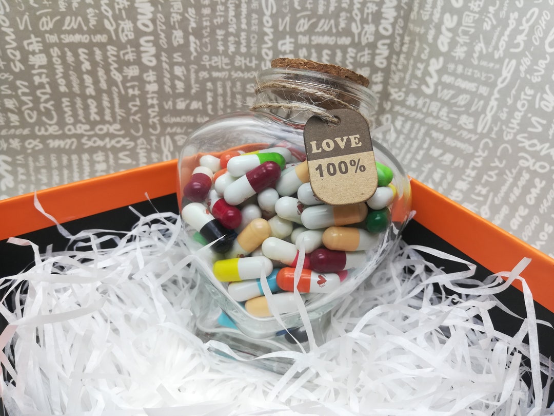 Wish Capsule Love Message in a Jar , I Miss You Letter Pill in Glass ...
