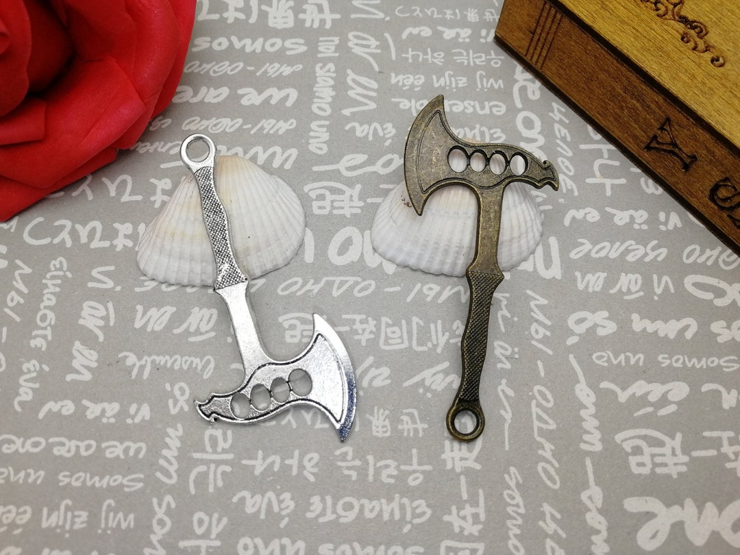 6/20 Pieces Metal Axe Weapon Tool Pendant Necklace Earring Keychain ...