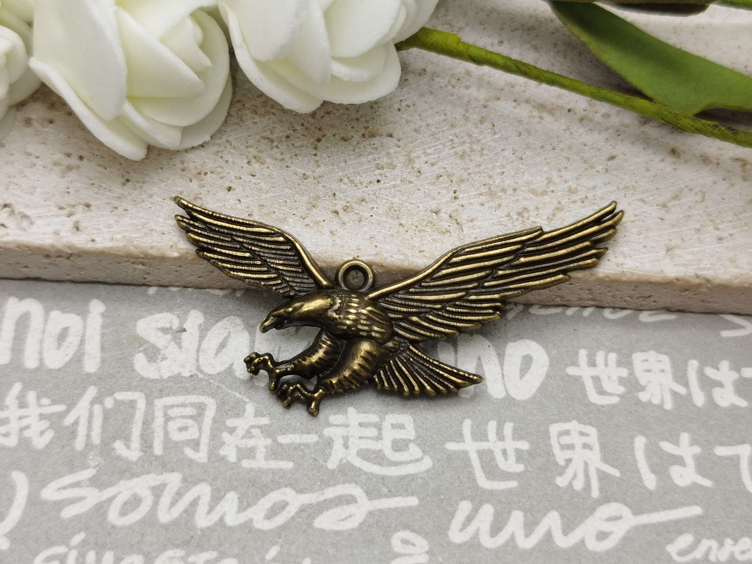6/20 Pieces Metal Eagle Hawk Vulture Falcon Bird Pendant Necklace ...