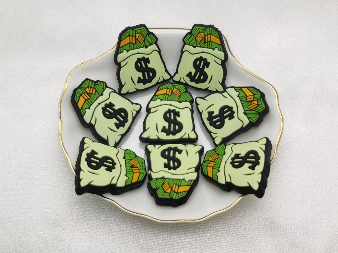 Silicone Bead American Dollar Sign US Money Bag USD Symbol Focal Bead ...