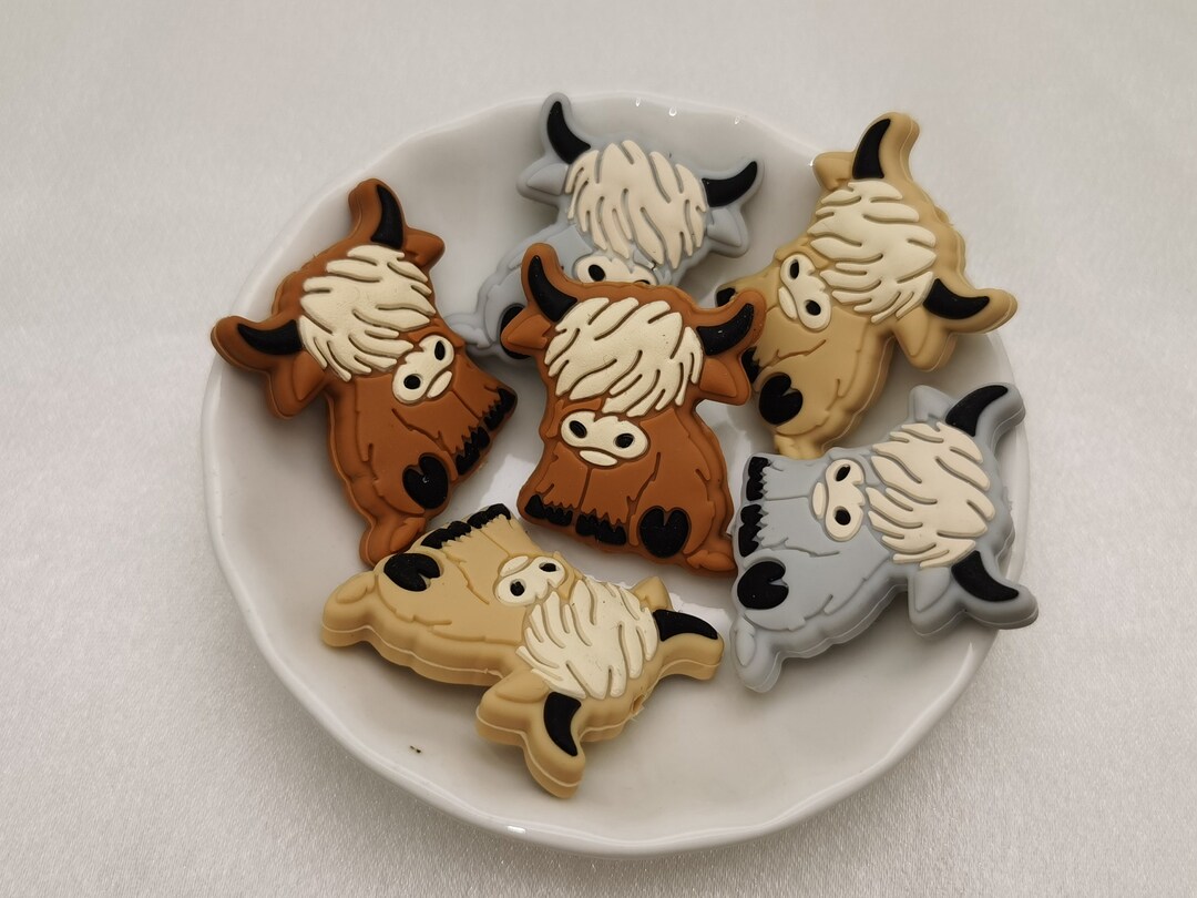 Silicone Bead Bull Cow Cattle Focal Bead for Pen Bracelet Necklace Keychain Lanyard , Silicone ...