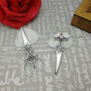 6/20 Pieces Metal Scissors Shears Pendant Necklace Earring Keychain ...