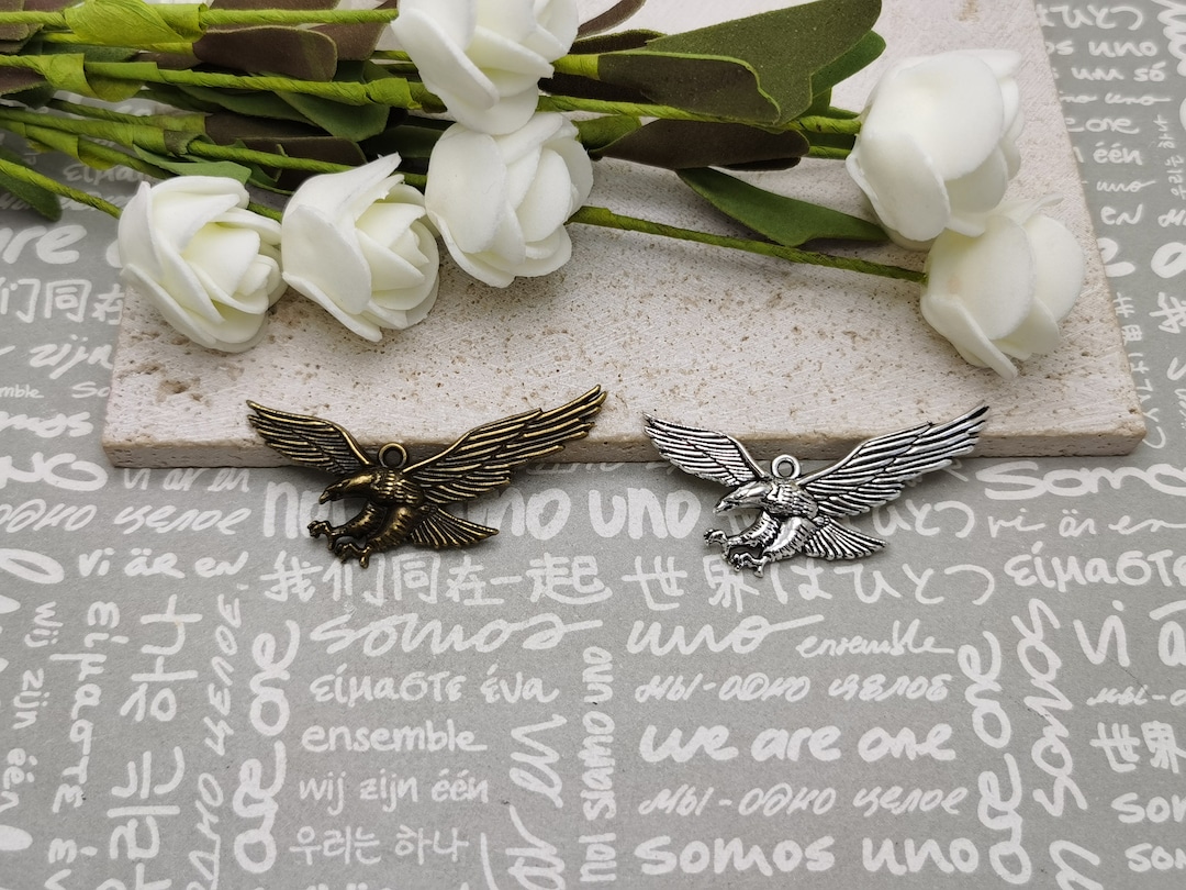 6/20 Pieces Metal Eagle Hawk Vulture Falcon Bird Pendant Necklace ...