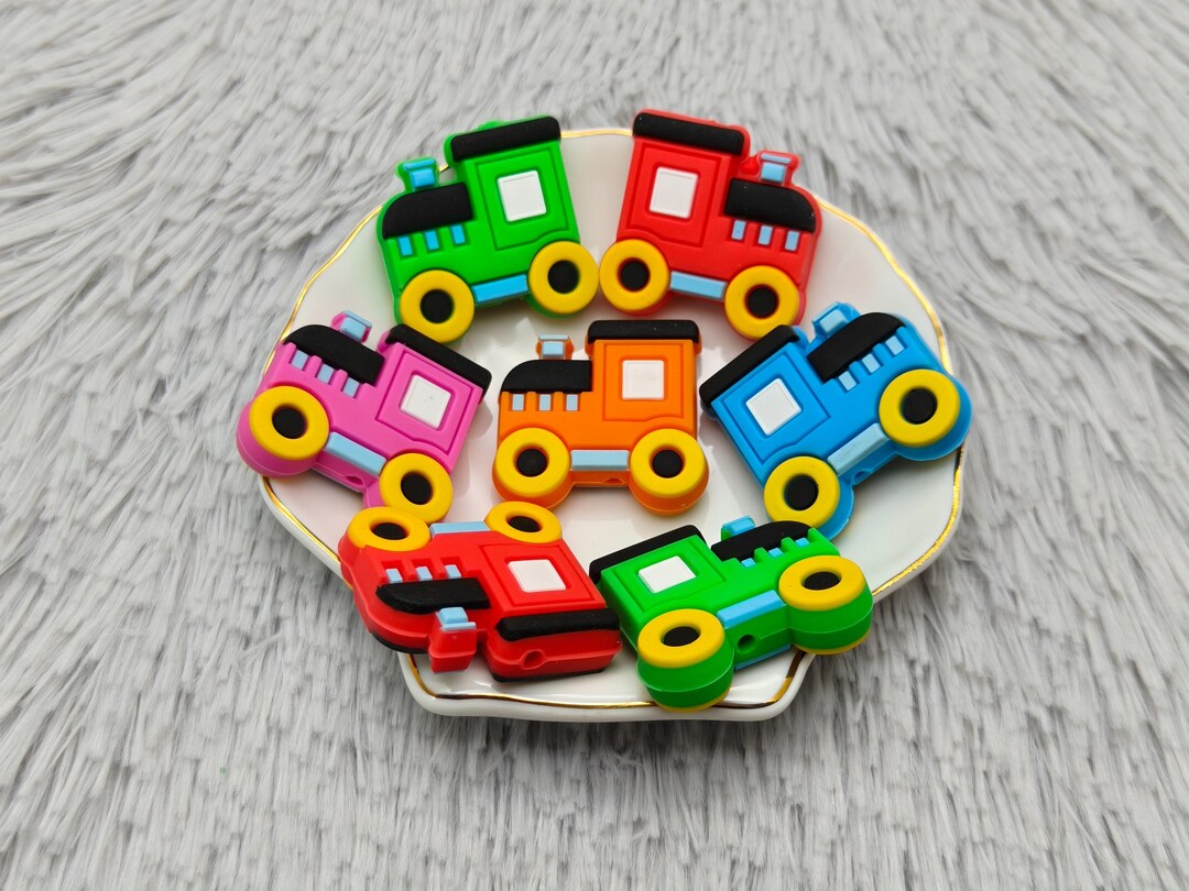 Silicone Bead Train Railway Engine Locomotive Focal Bead DIY Charm Pen ...