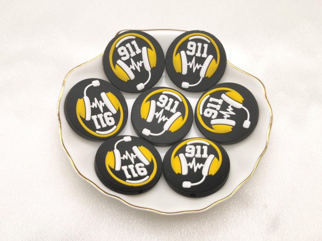 Silicone Bead 911 Dispatcher Headphones Focal Bead DIY Charm Pen ...