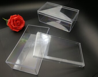 4 Pieces 75x40x25mm Rectangle Shape Clear PS Plastic Box - Etsy