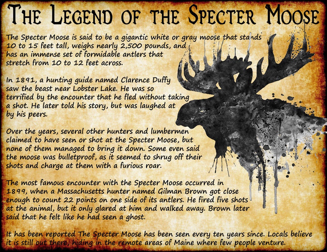 The Legend of the Specter Moose - Etsy