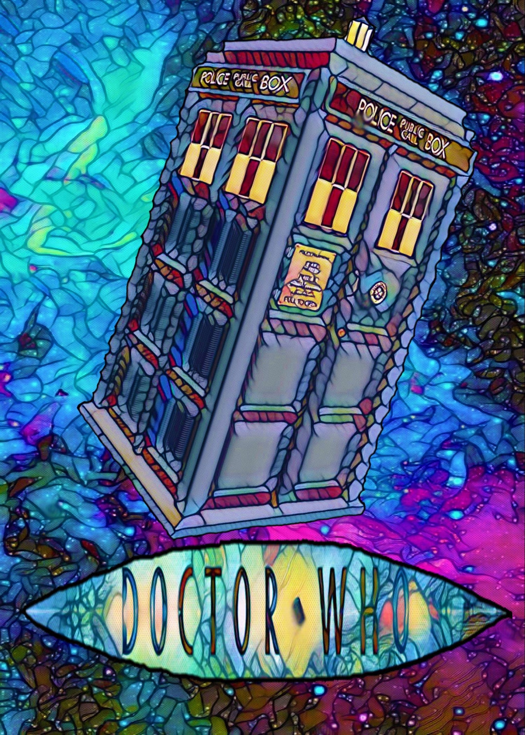 Suncatcher Glass - Dr. Who Inspired - Stained Glass-like Window Decor ...