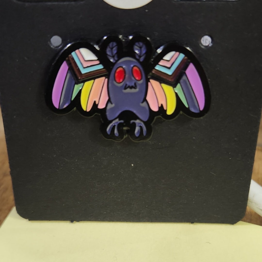Enamel Pin Mothman Pride Colorful Mythical Creature LGBTQ+ Accessory ...